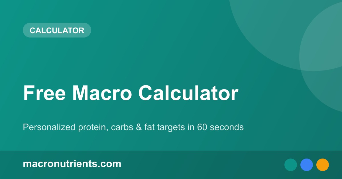 Free Macro Calculator - Calculate Your Daily Macros