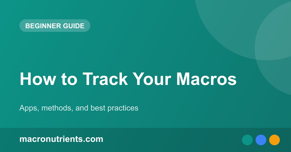 How to Track Your Macros: Complete Beginner's Guide