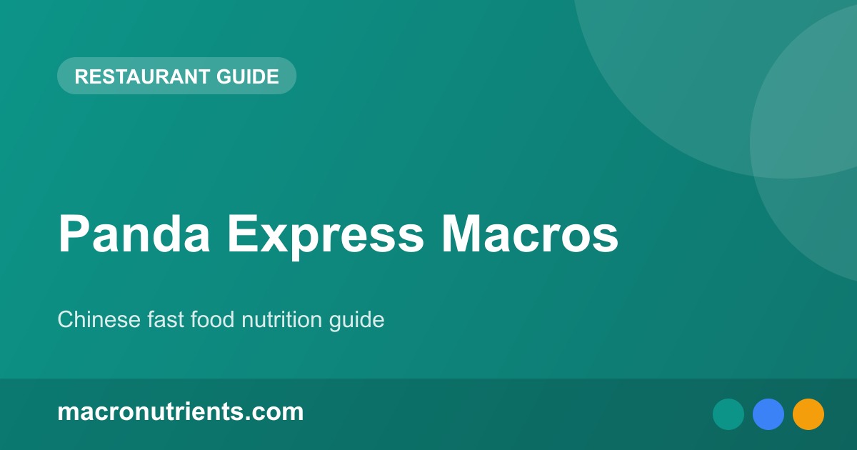 Panda Express Macros: Complete Nutrition Guide for Every Menu Item